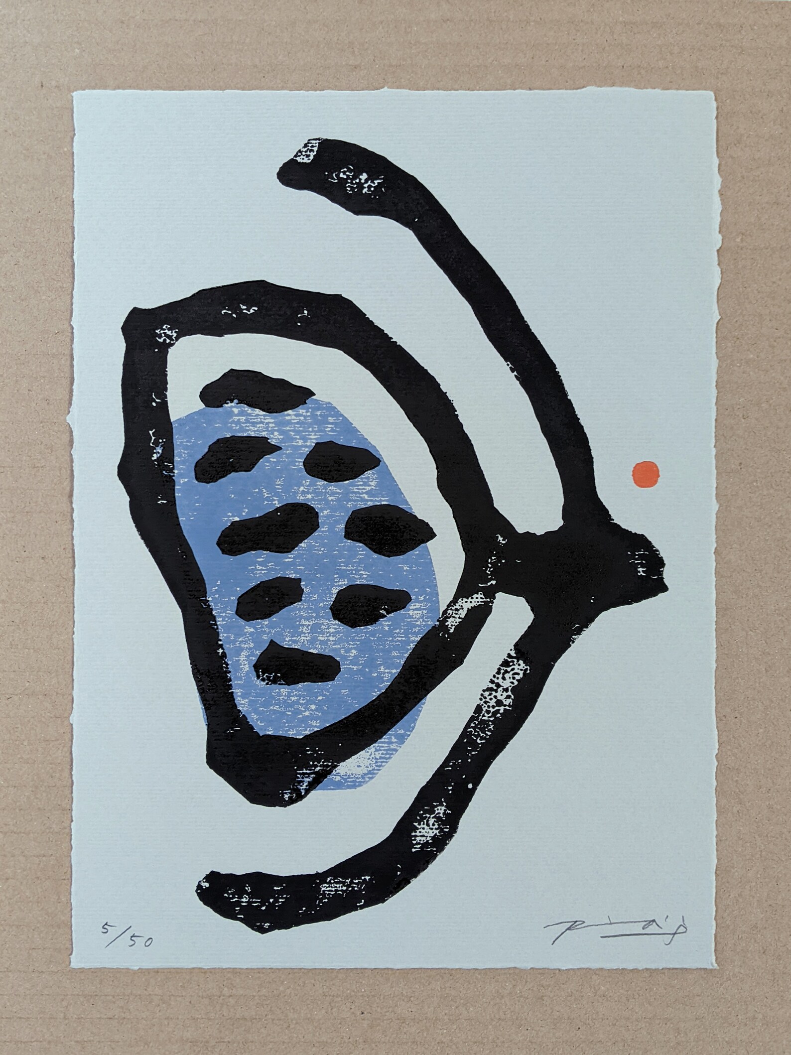 The Bird Original Linocut Hand Print A4 Size, Poetic and Simple Design ...