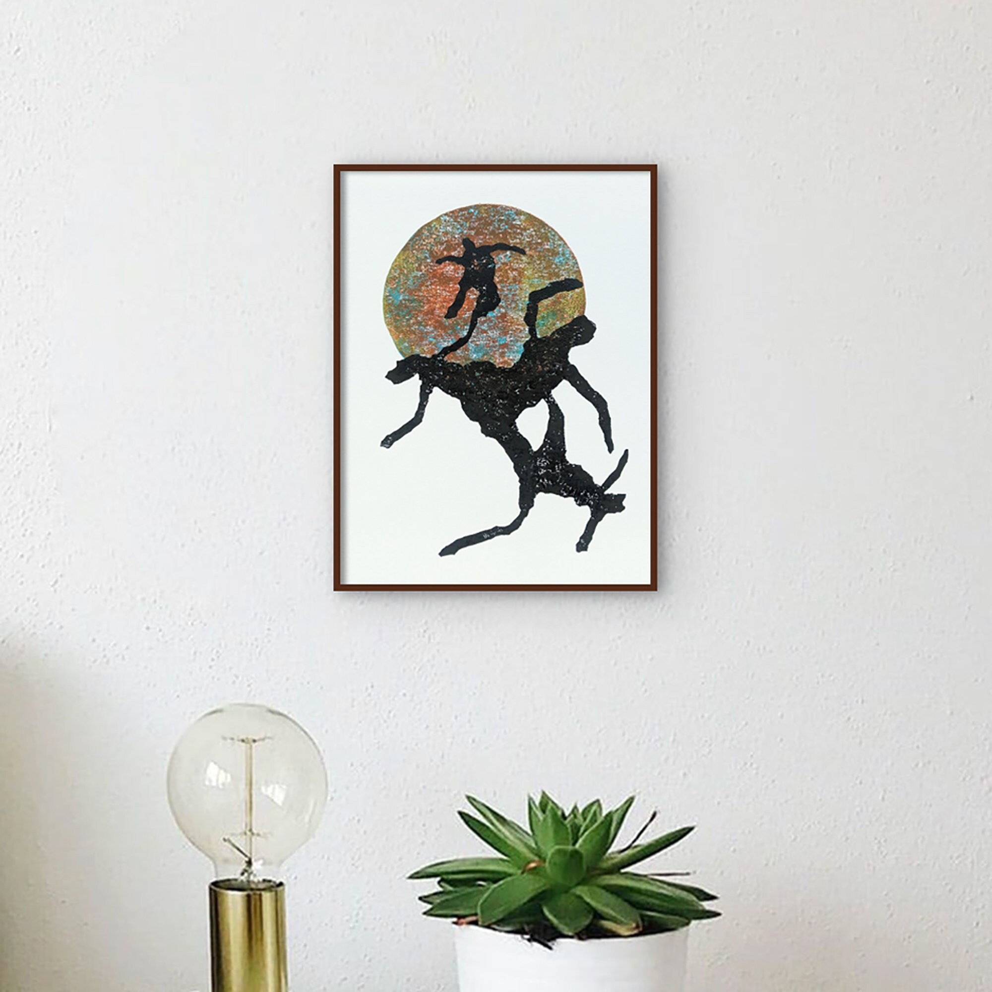 Flow, Original Linocut Hand Print A4 Size, Poetic, Simple and Powerful ...