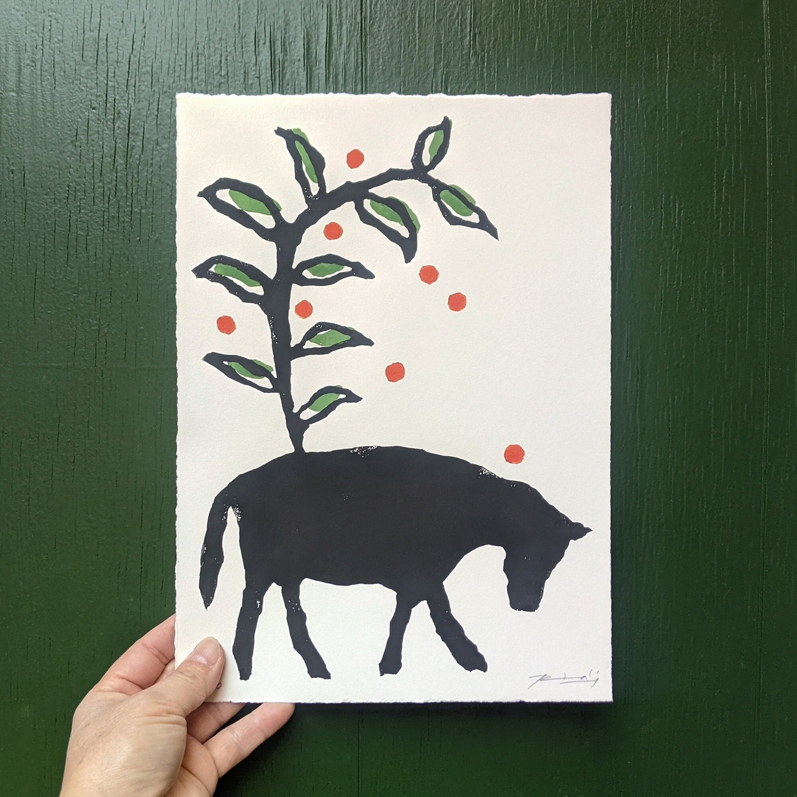 Honesty - Original Linocut Hand Print A4 Size. Available With a Mini ...