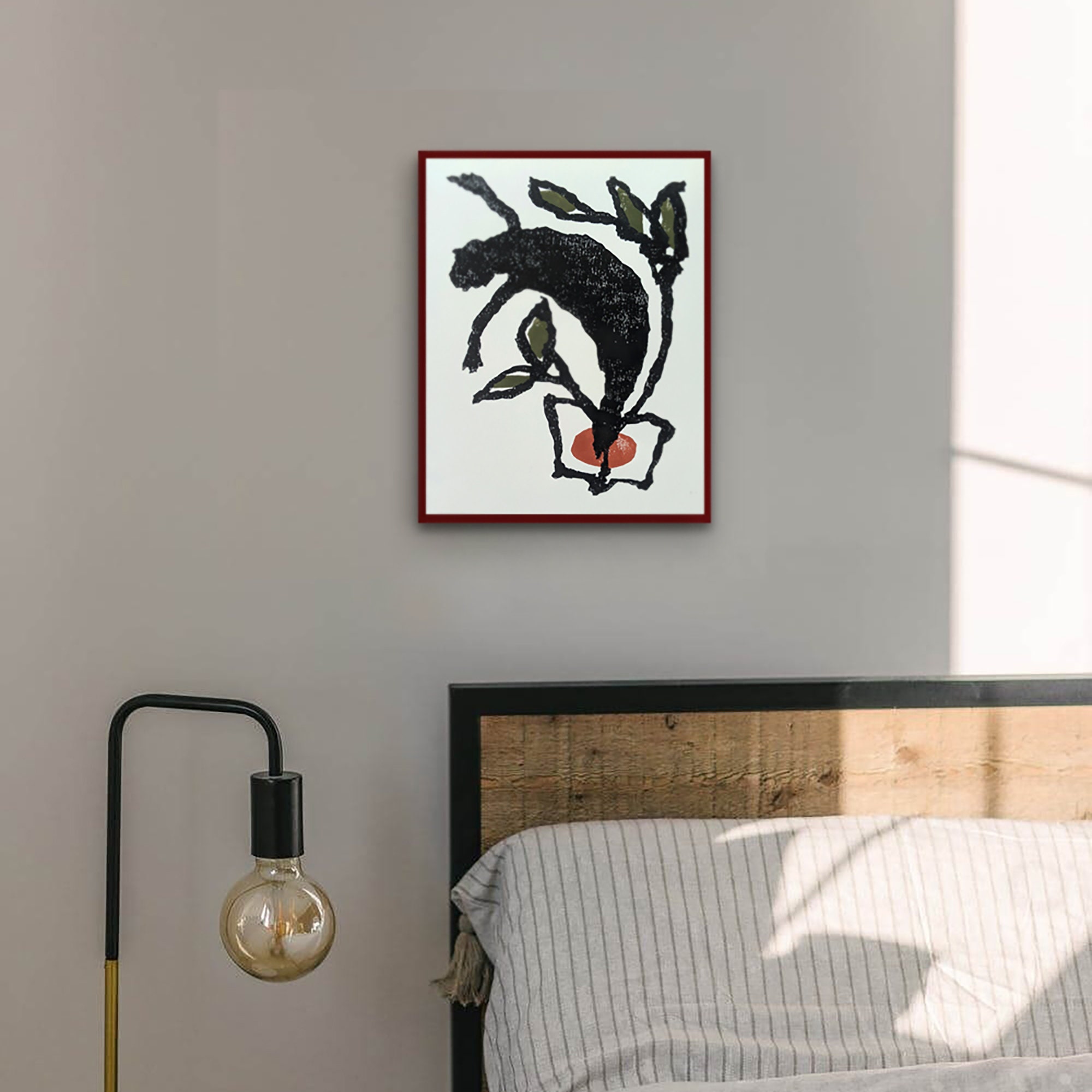 Poema - Original Linocut Hand Print A4 Size. Available With a Mini Card ...