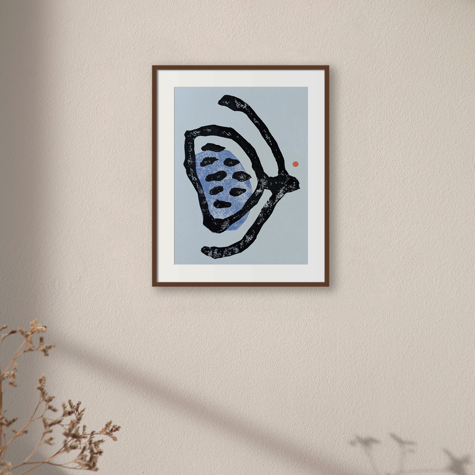 The Bird Original Linocut Hand Print A4 Size, Poetic and Simple Design ...