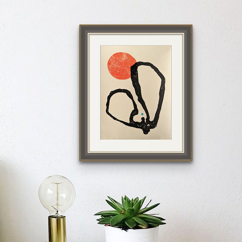 Flying Seed Original Linocut Hand Print A4 Size, Poetic and Simple ...