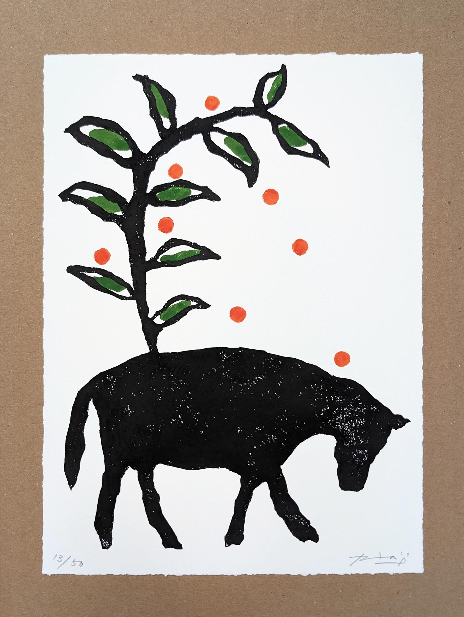 Honesty - Original Linocut Hand Print A4 Size. Available With a Mini ...