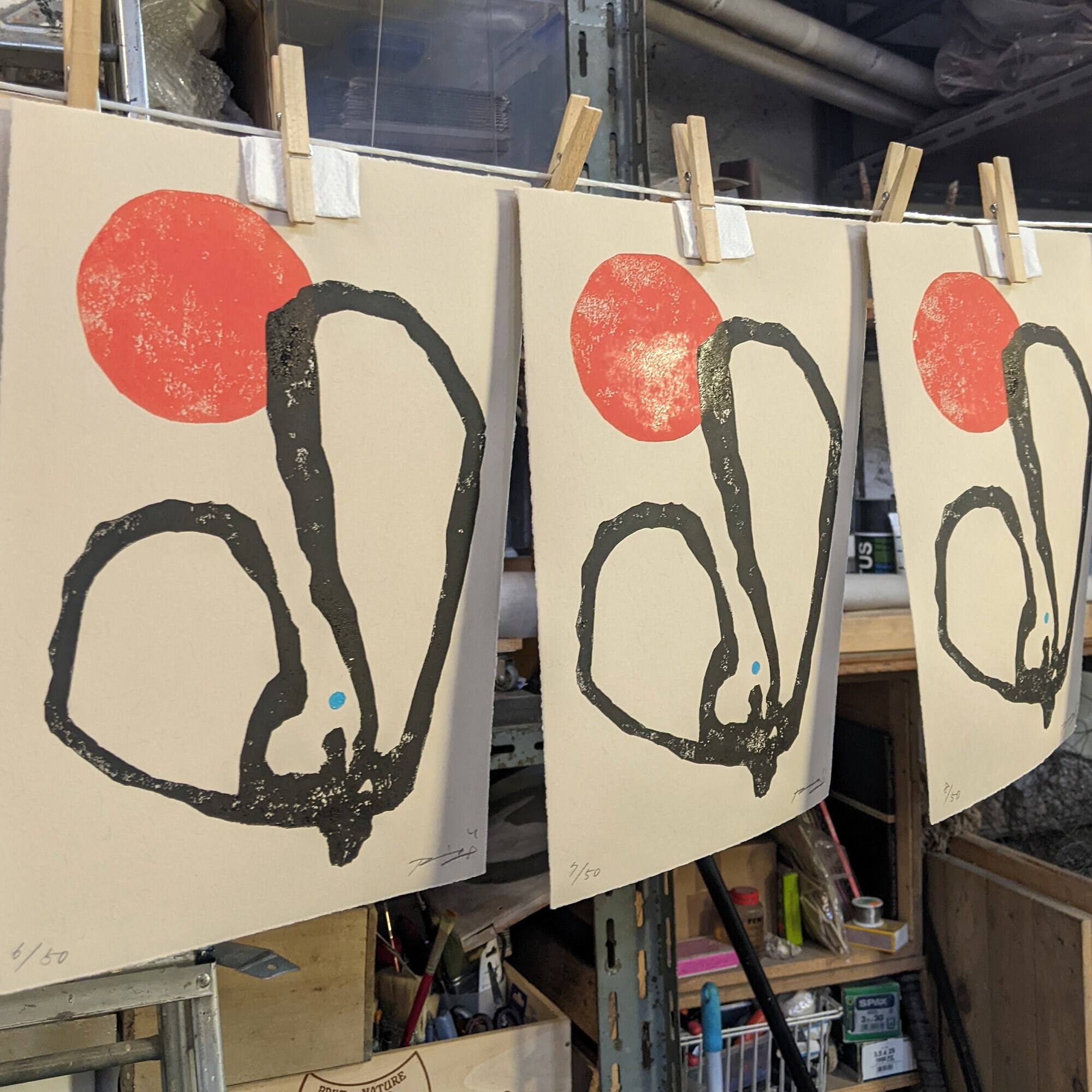 Flying Seed Original Linocut Hand Print A4 Size, Poetic and Simple ...