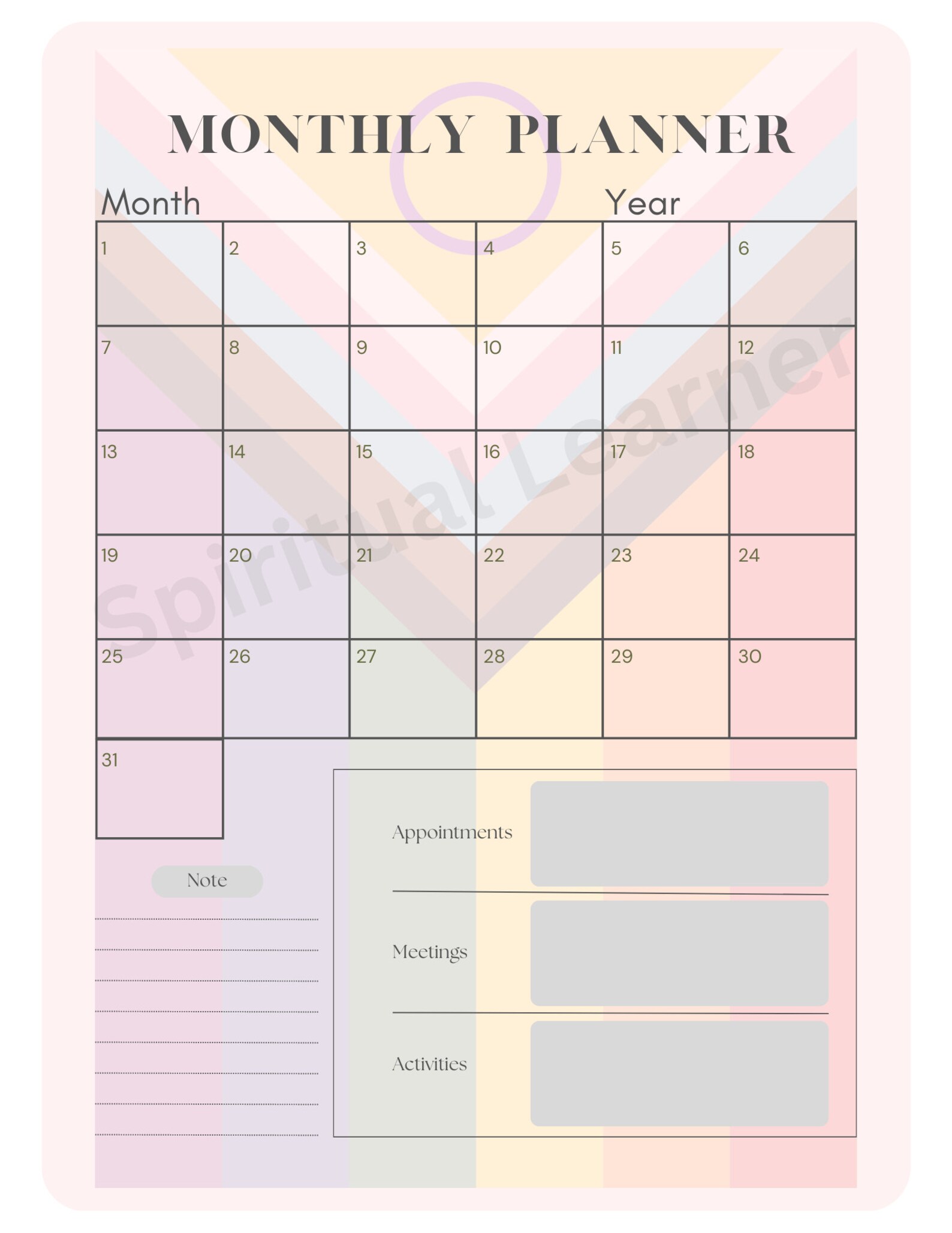 ADHD Pride Planner PDF| Daily and Monthly | Monday to Sunday | Notes - Etsy