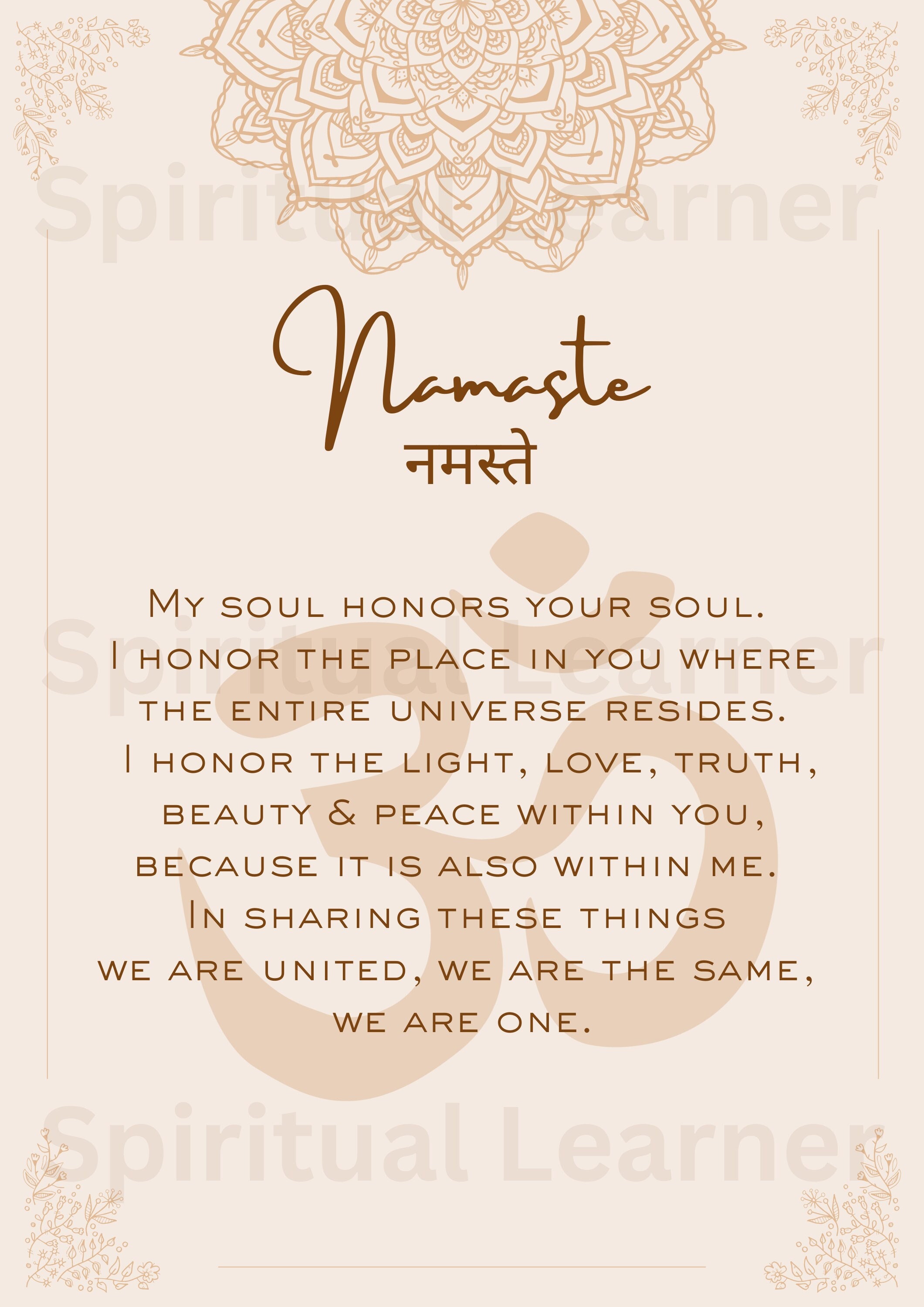Namaste Poster | Meditation | Self-care | Self-love | PNG | PDF - Etsy