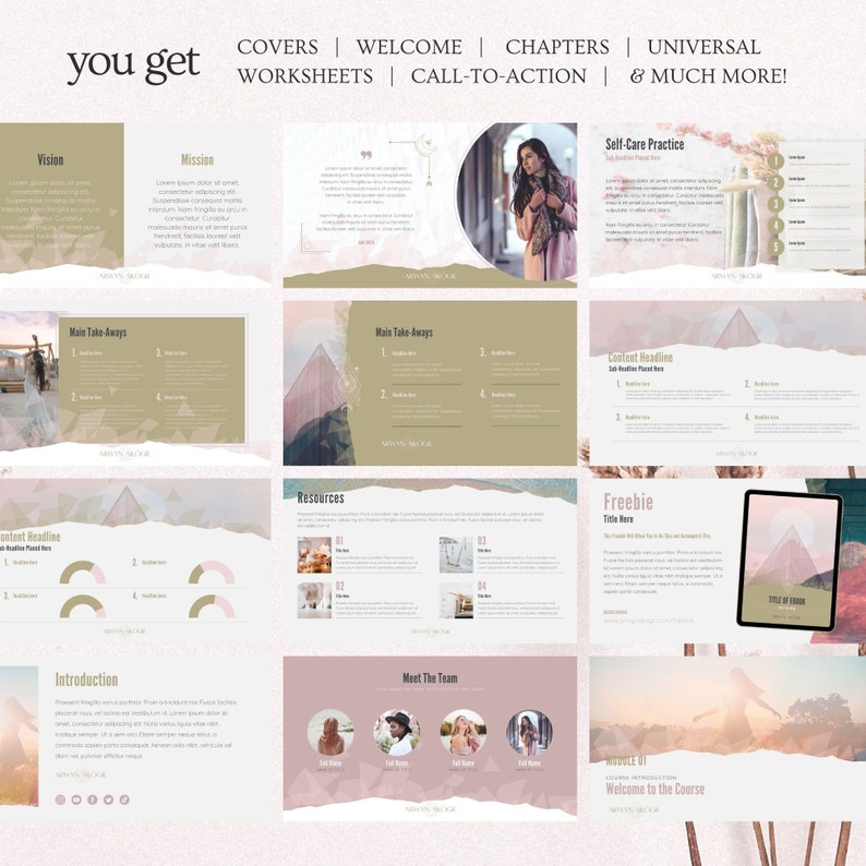 Canva Presentation Slide Deck Template for Online Coaches, Course ...