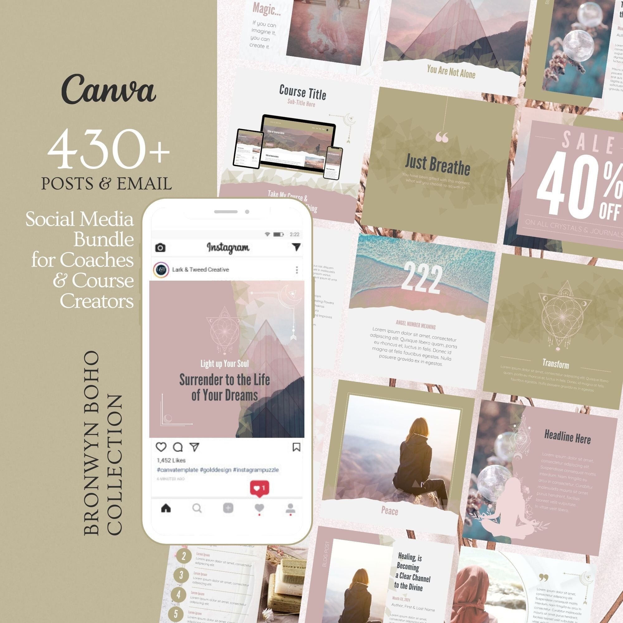 Canva Social Media Template Bundle for Coaches & Course Creators ...