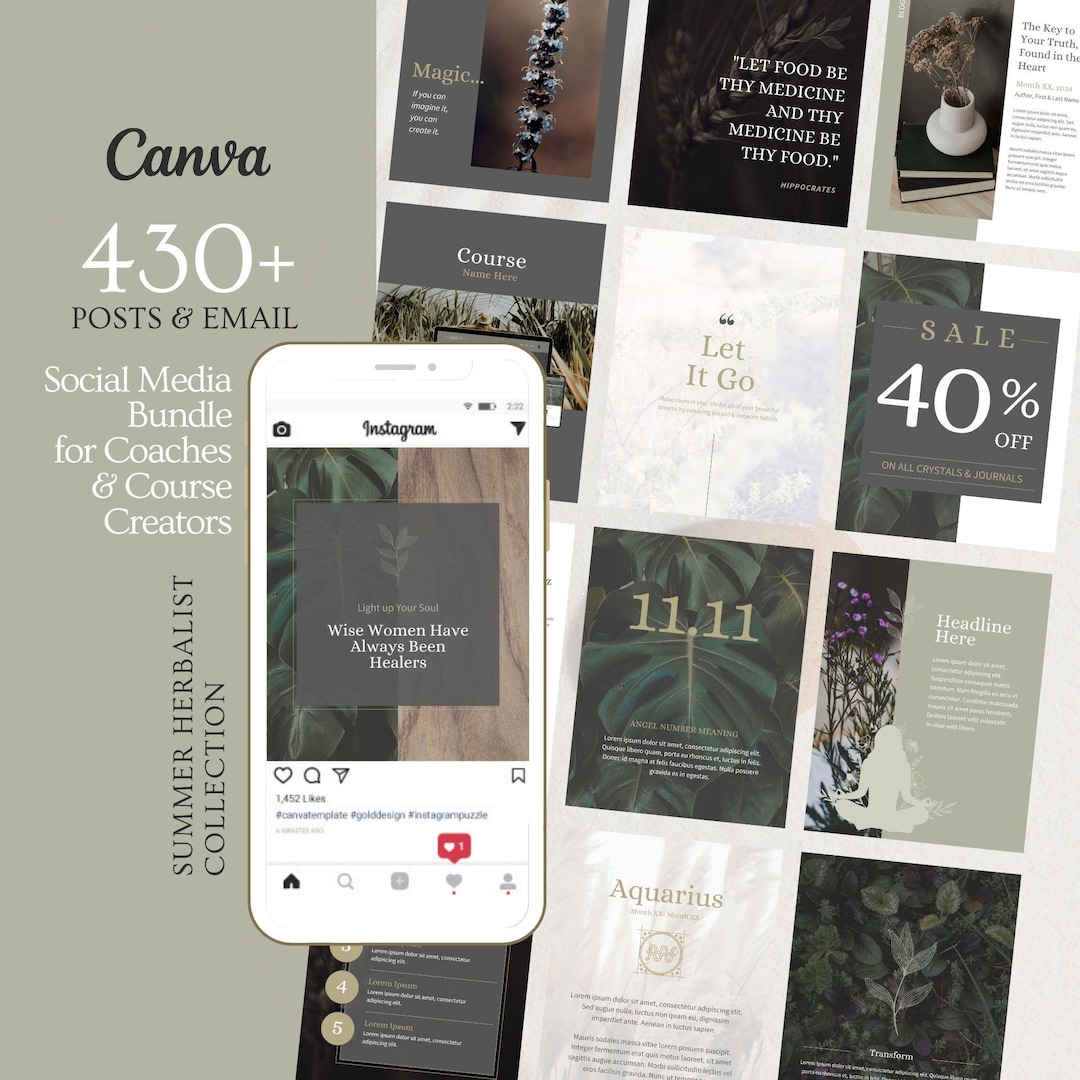 Canva Social Media Template Bundle: Instagram, Pinterest, Facebook ...