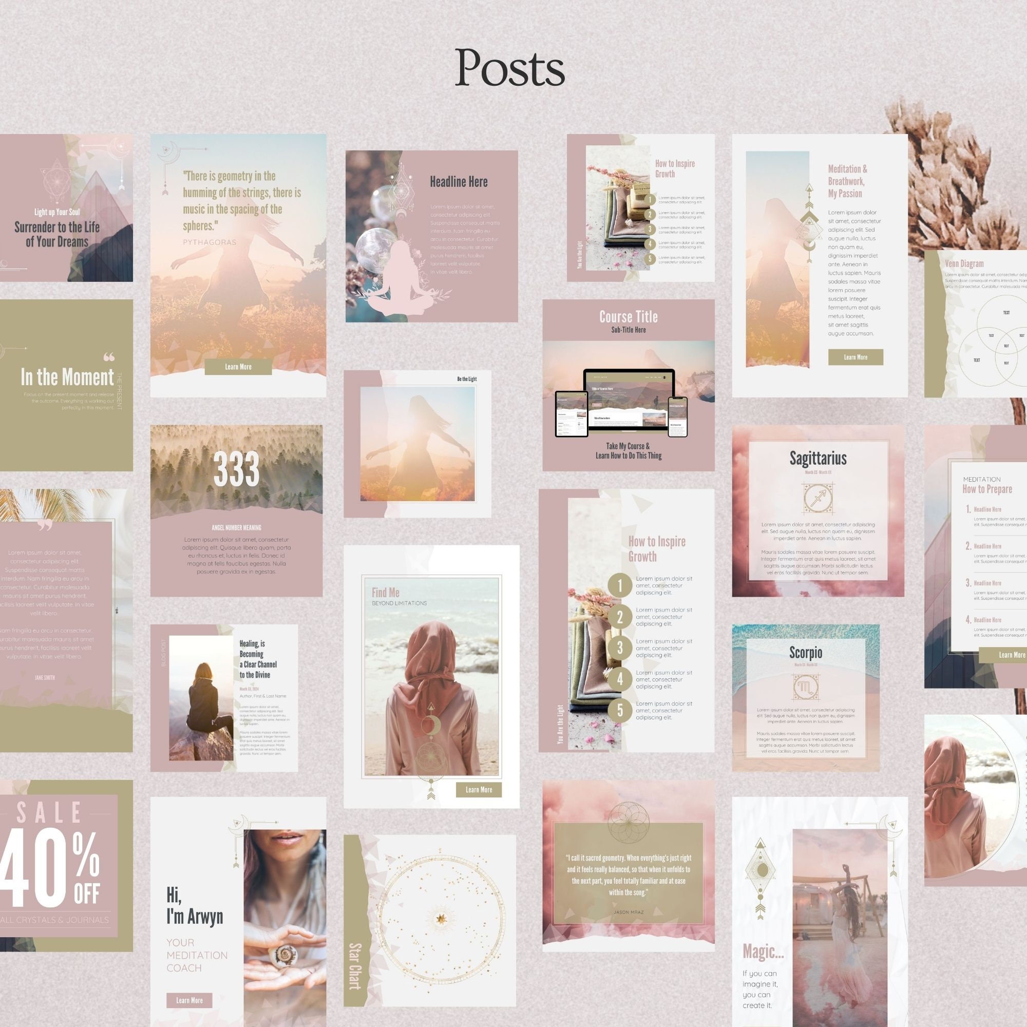Canva Social Media Template Bundle for Coaches & Course Creators ...