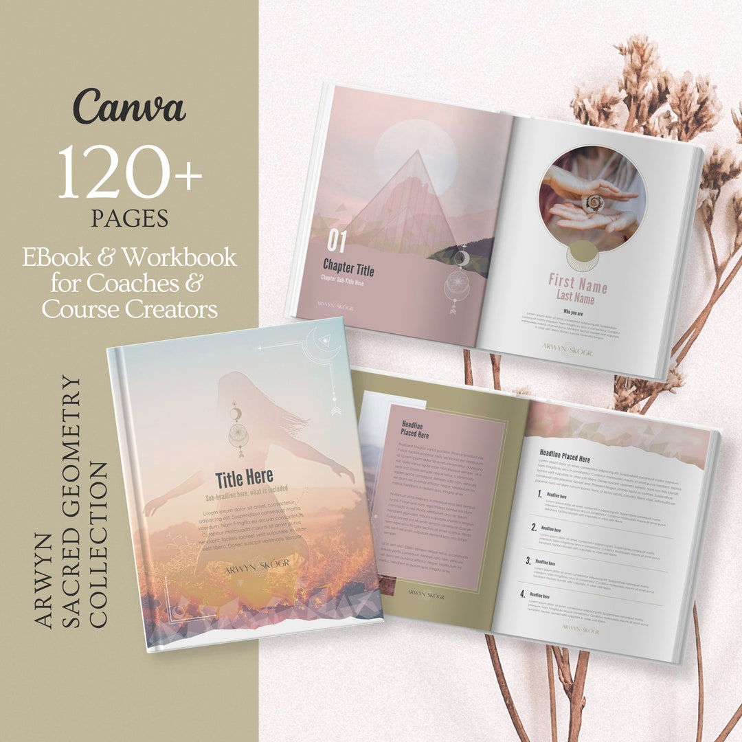 Canva Ebook Workbook Template: Pink & Gold Theme Coaching, Journaling ...