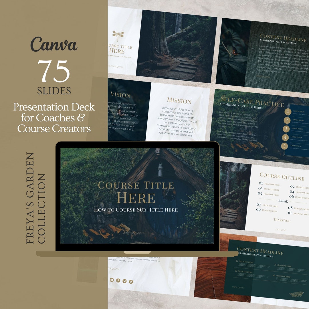 Canva Presentation Slide Deck Template for Online Coaches, Course ...