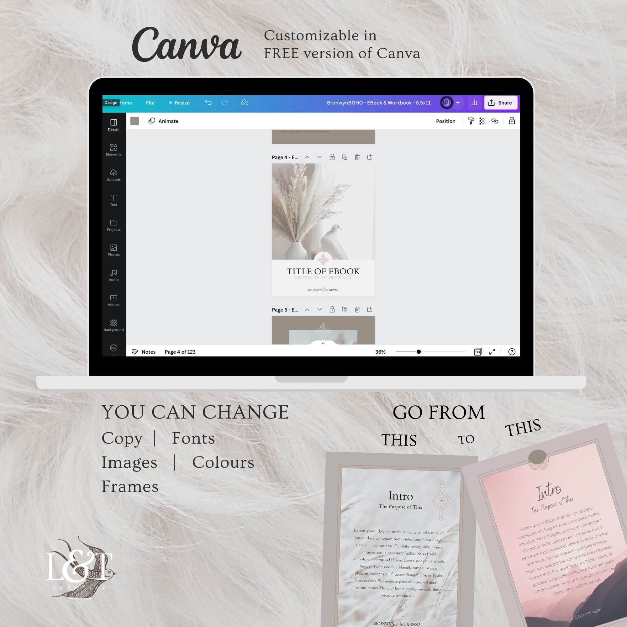 Canva Ebook Template Workbook Template for Online Coaches, Handbook ...