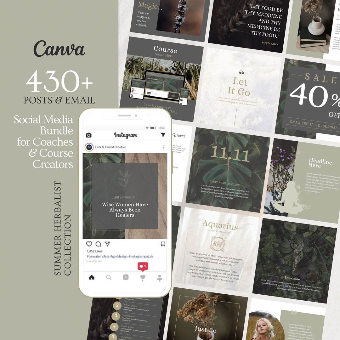Canva Social Media Template Bundle for Coaches & Course Creators ...