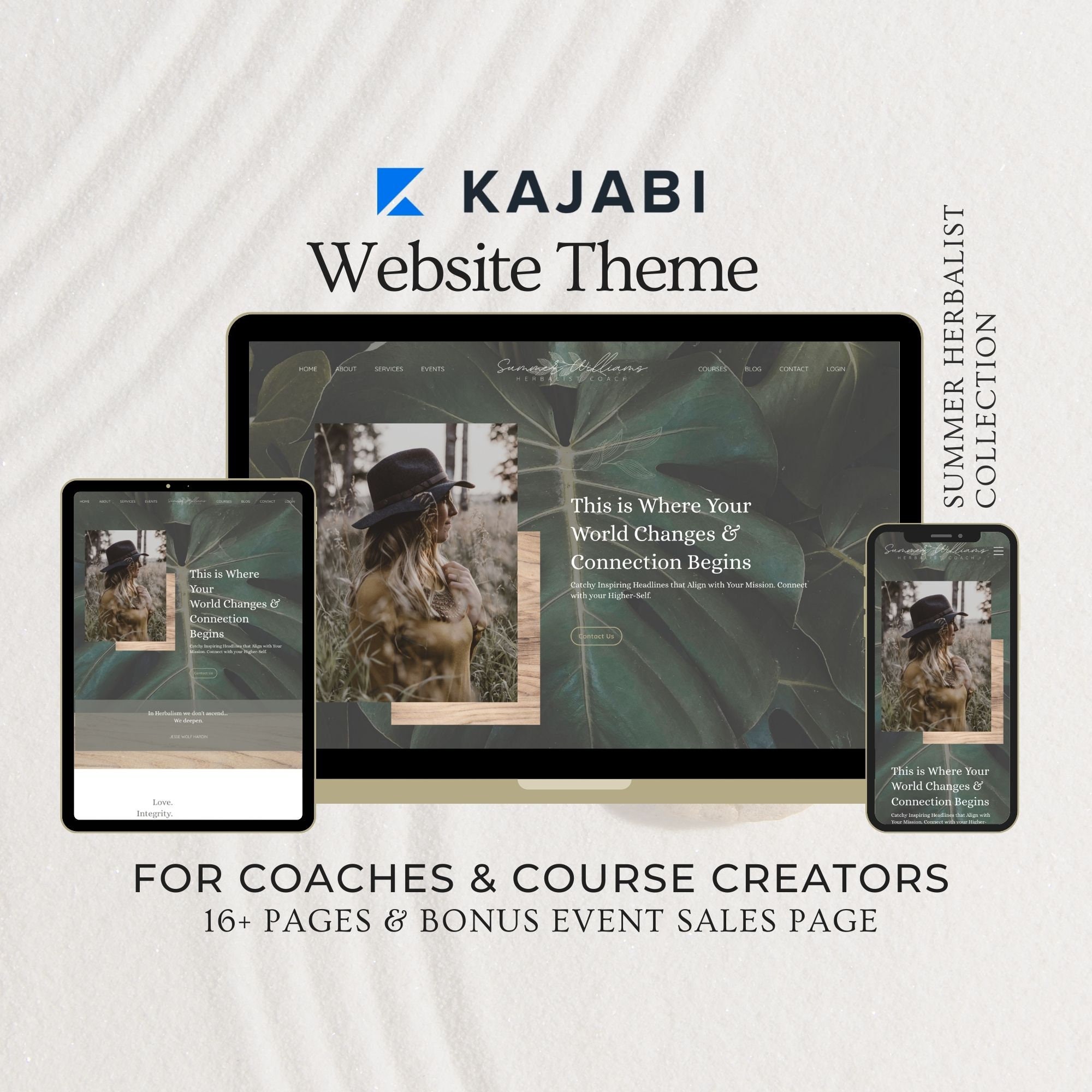 KAJABI Spiritual Website Template, Coaches and Course Creators, Coach ...