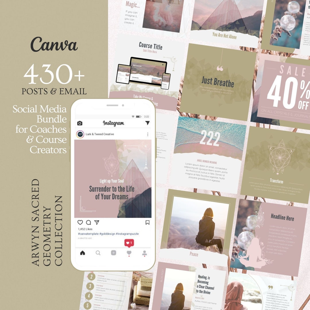 Canva Social Media Template Bundle for Coaches & Course Creators ...