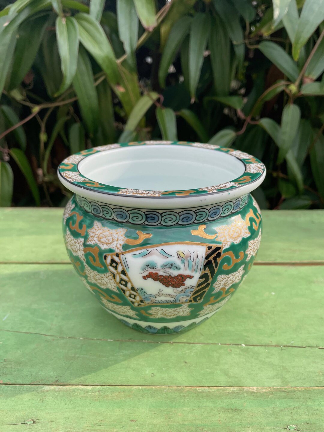 Vintage Japanese Gold Imari Pot Painted With Birds and Foliage - Etsy