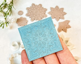 Mandala Floral Rubber Texture Mat With a Unique Floral Pattern in ...