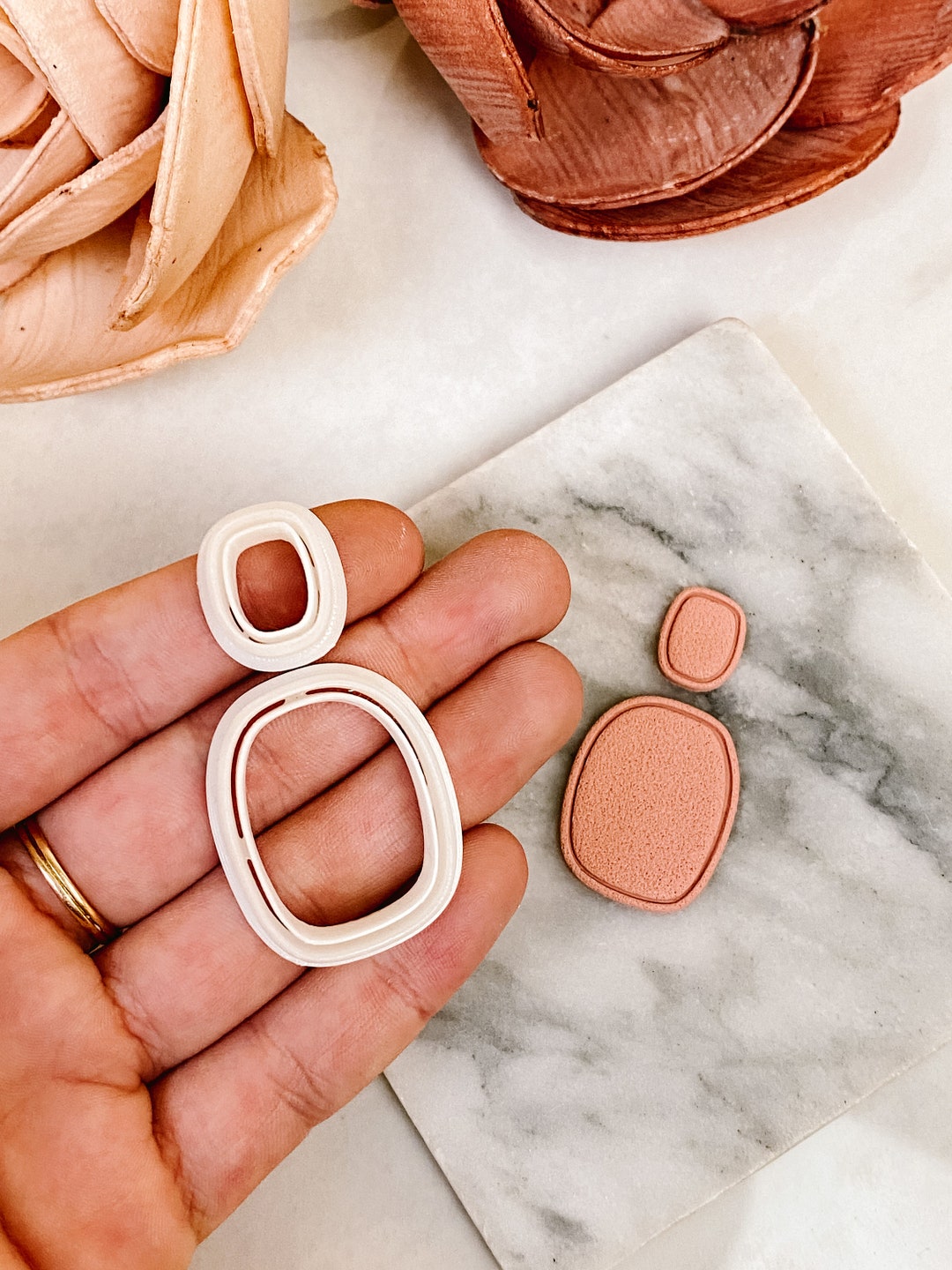 Organic Rounded Rectangle Framed Polymer Clay Cutter Set | Polymer Clay ...