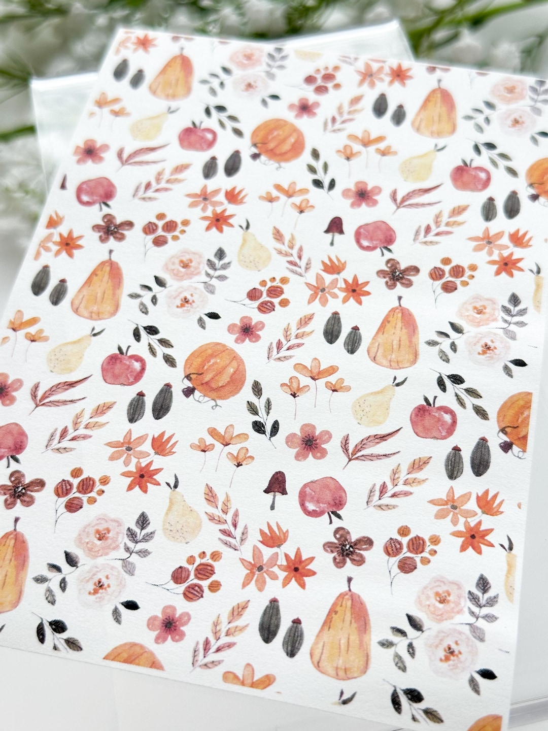 Transfer Paper Sheet 355 Fall Pattern #2 | Image Transfer Paper | Clay ...