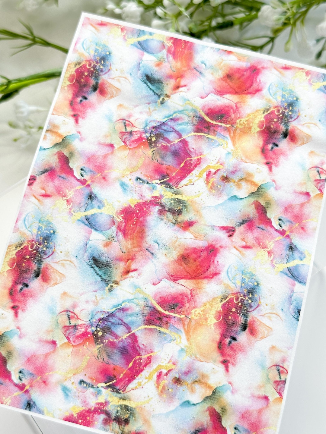 Marble Colourful Transfer Paper Sheet 399 | Water Soluble Paper Sheets ...