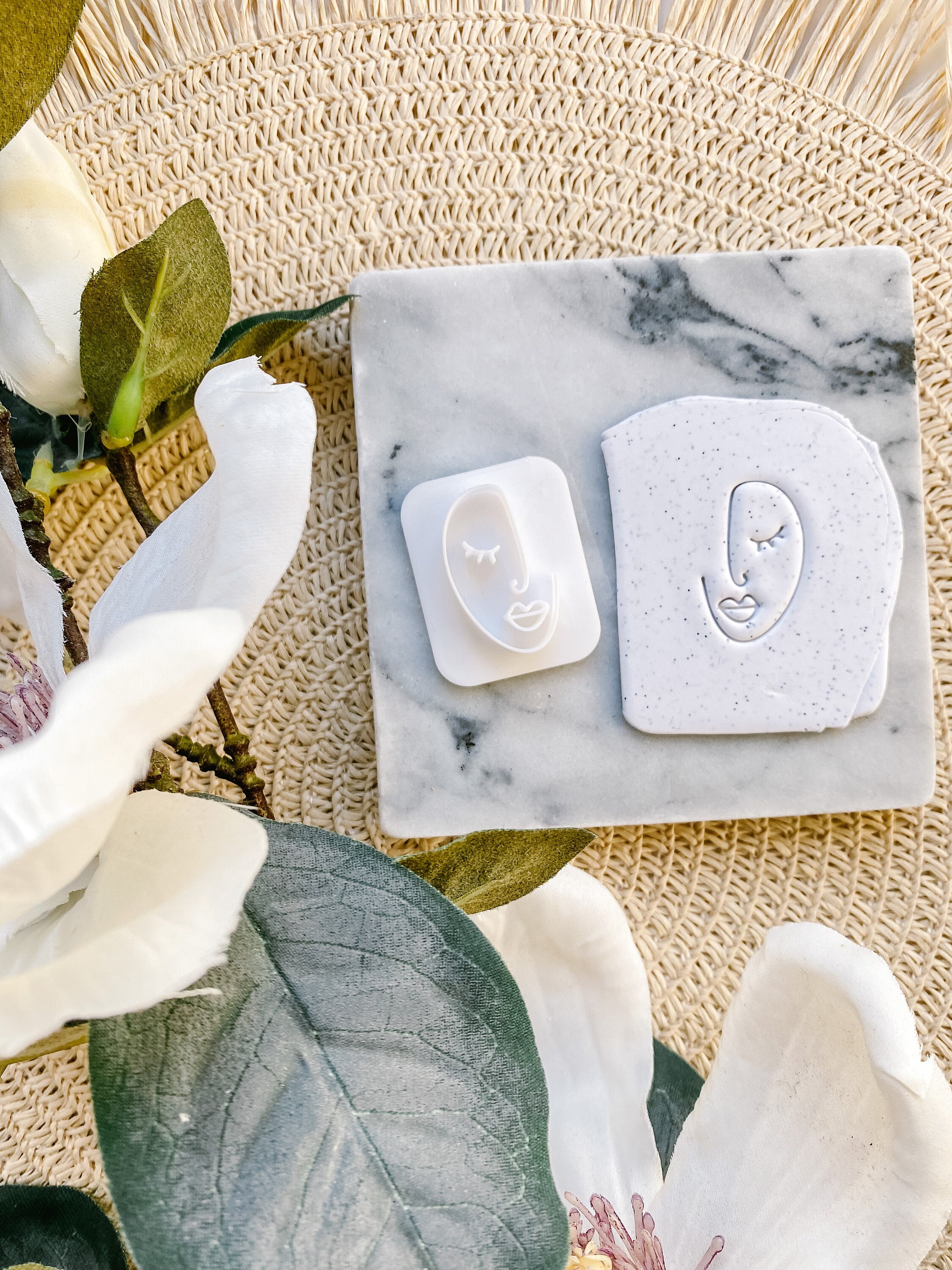 Boho Polymer Clay Woman's Face Embossing Stamp Soap - Etsy