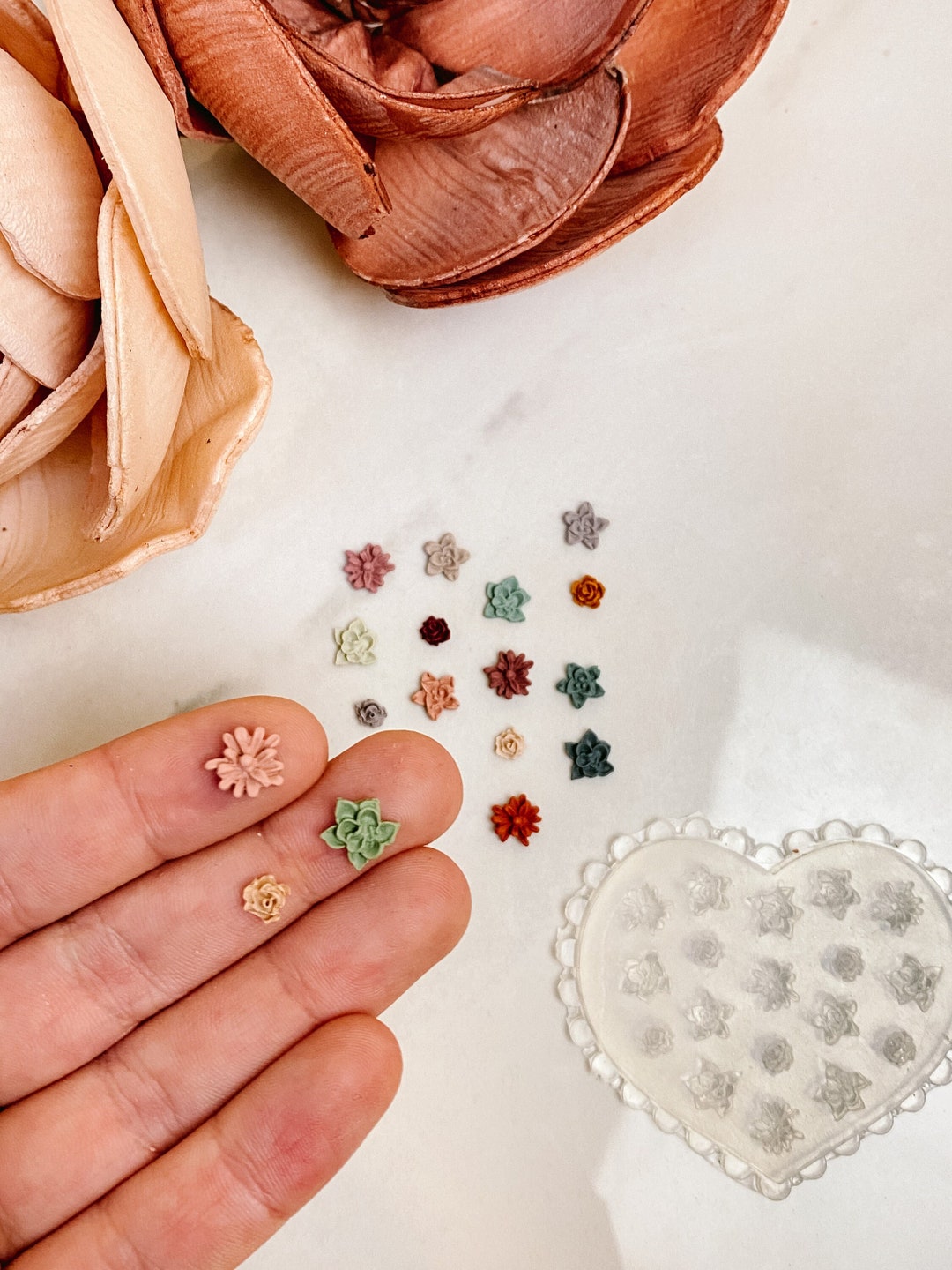 Micro Succulents Floral Silicone Mold for Polymer Clay | Resin ...