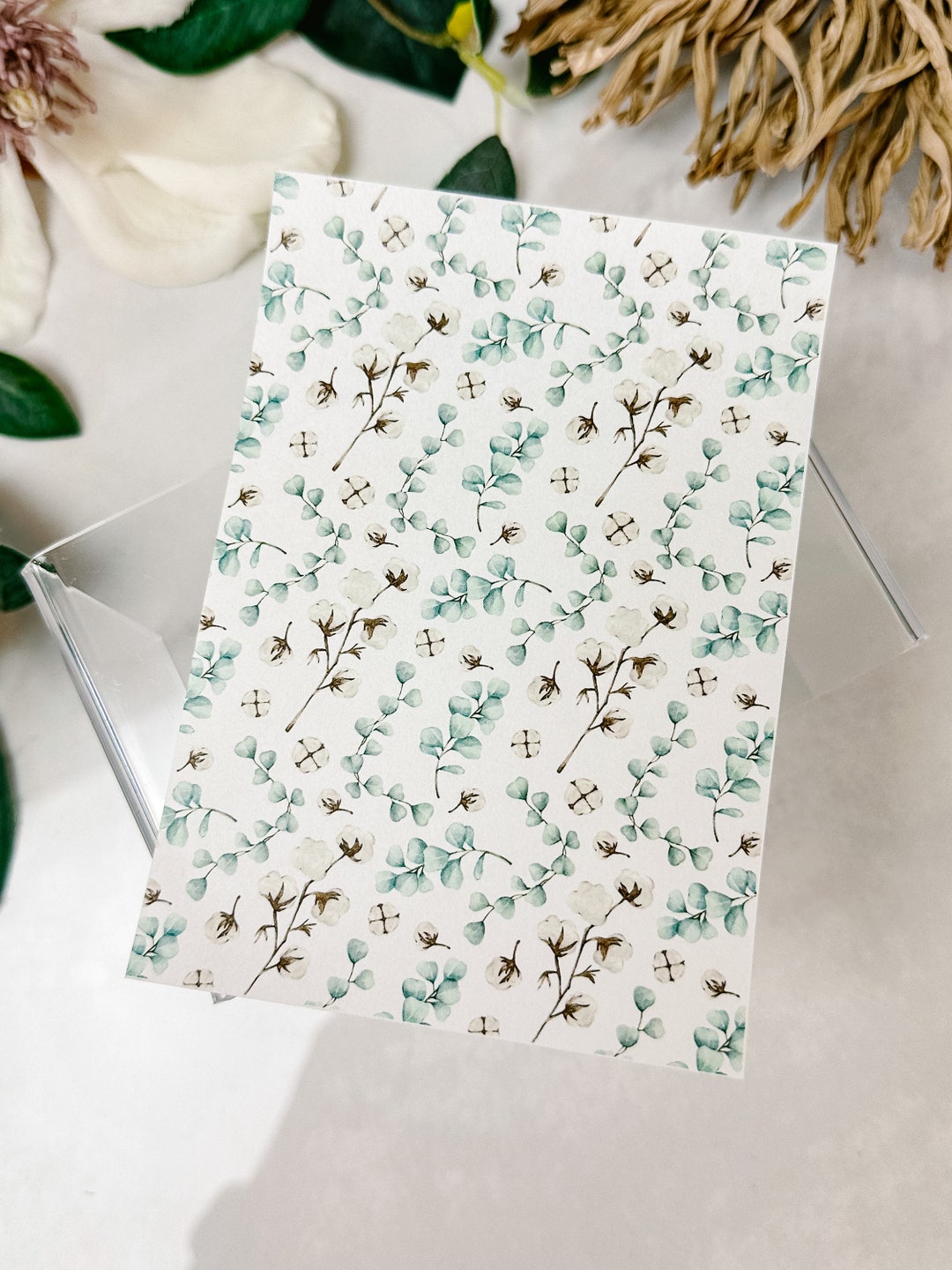 Transfer Paper Sheet 166 Cotton & Leaves | Water Soluble Paper Sheets ...
