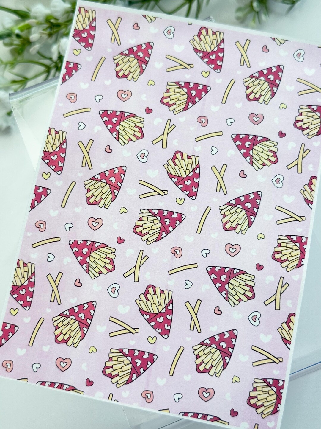 Fries Love Transfer Paper Sheet 452 | Water Soluble Paper Sheets ...