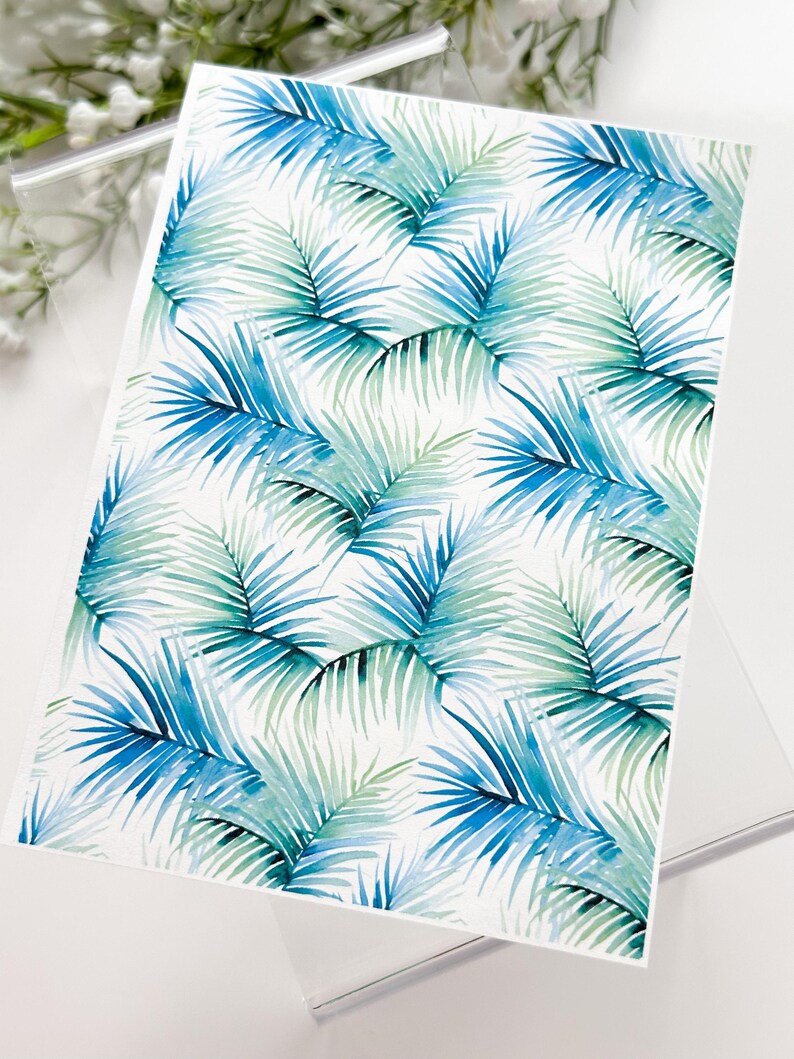 Transfer Paper Sheet 370 Palm Leaves #6 | Image Transfer Paper | Clay ...