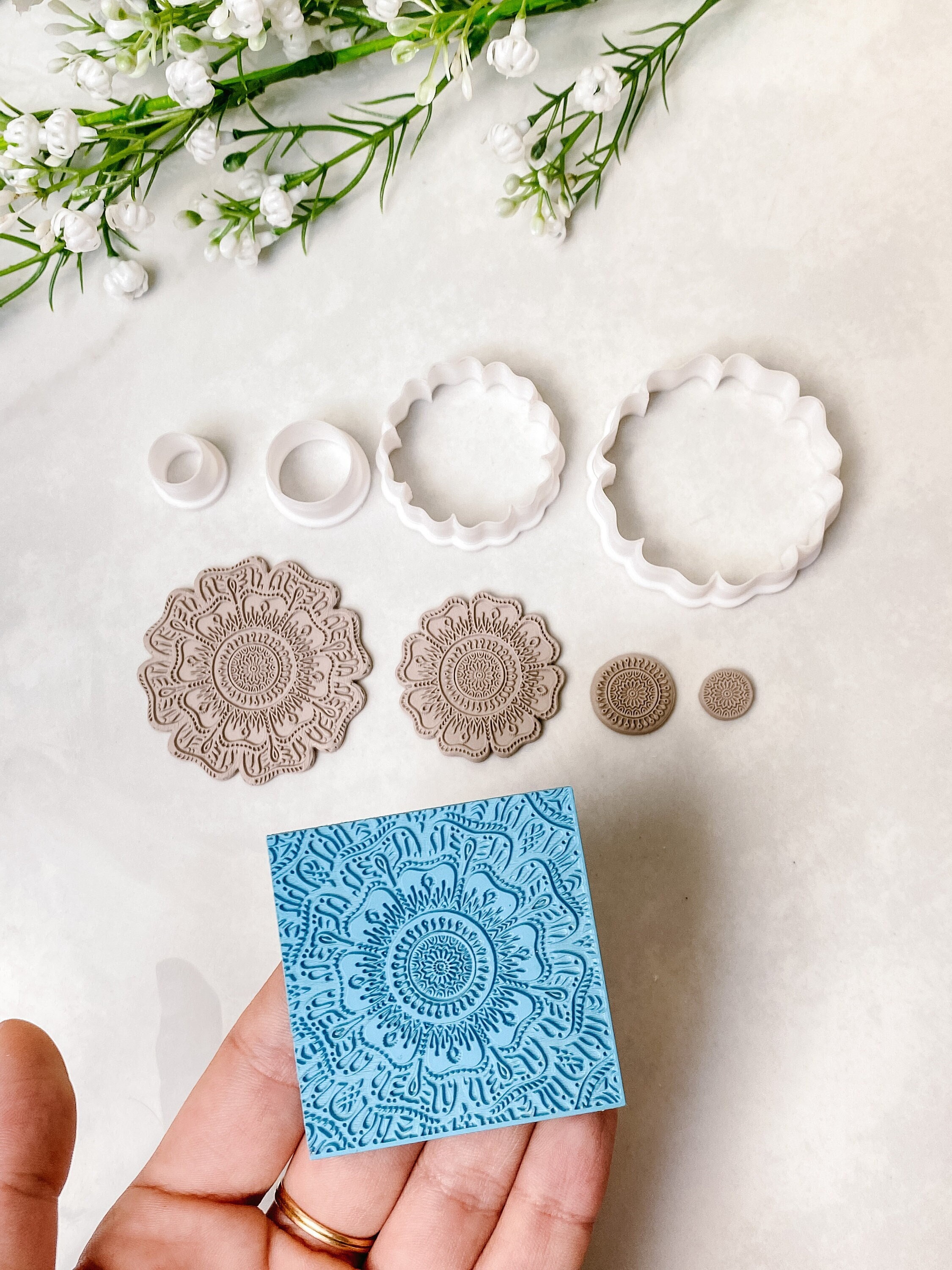 Mandala Texture Mat #1 for Polymer Clay - Etsy