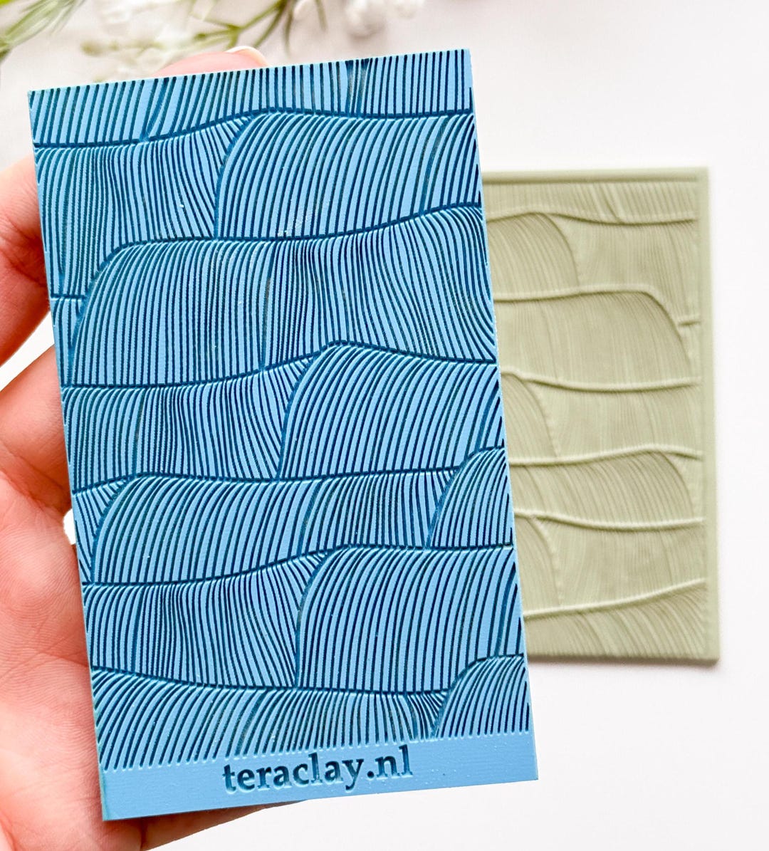 Ocean Waves Rubber Texture Mat for Polymer Clay | Clay Jewellery Tool ...