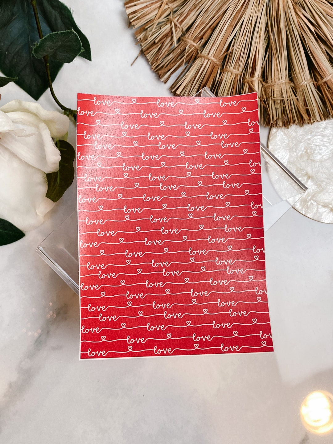 Transfer Paper Sheet 16 Love | Water Soluble Paper Sheets | Valentine's ...