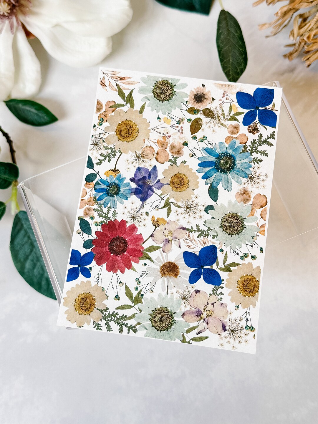 Transfer Paper Sheet 131 Dried Flowers | Water Soluble Paper Sheets ...