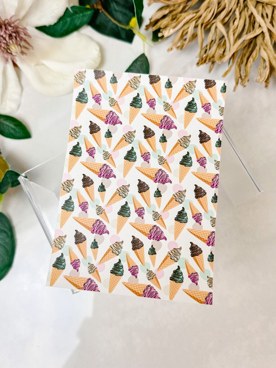 Transfer Paper Sheet 164 Ice Cream Pattern | Water Soluble Paper Sheets ...