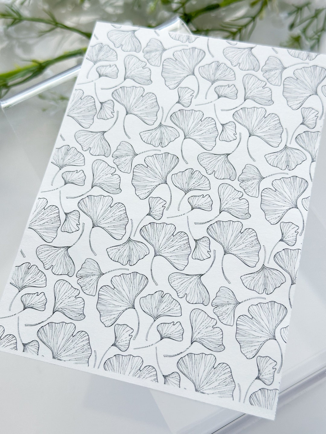 Transfer Paper Sheet 272 Ginkgo Leaves | Image Transfer Paper | Clay ...