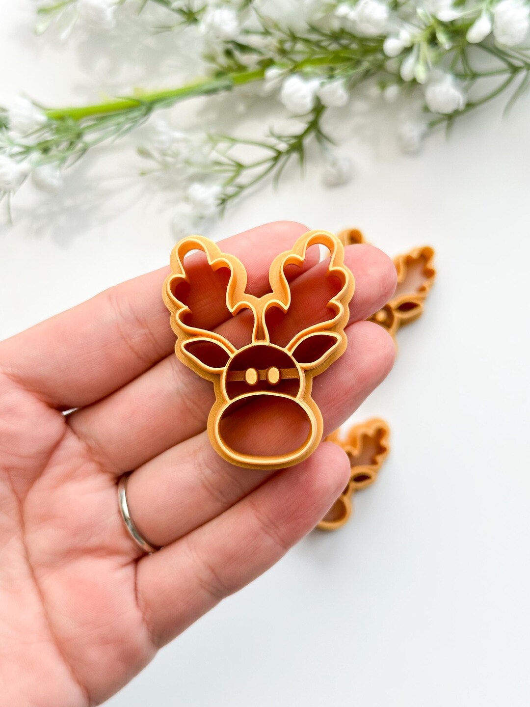 Rudolf the Reindeer Detailed Polymer Clay Cutter Christmas Cutters ...