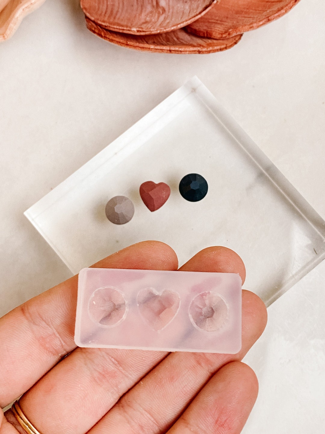 Mini Diamond Shapes Silicone Mold for Polymer Clay | Resin Jewellery ...