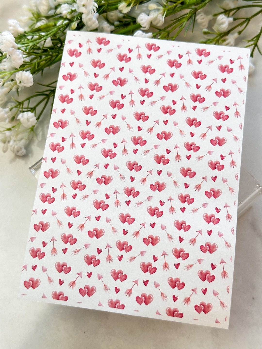 Transfer Paper Sheet 231 Double Hearts | Water Soluble Paper Sheets ...