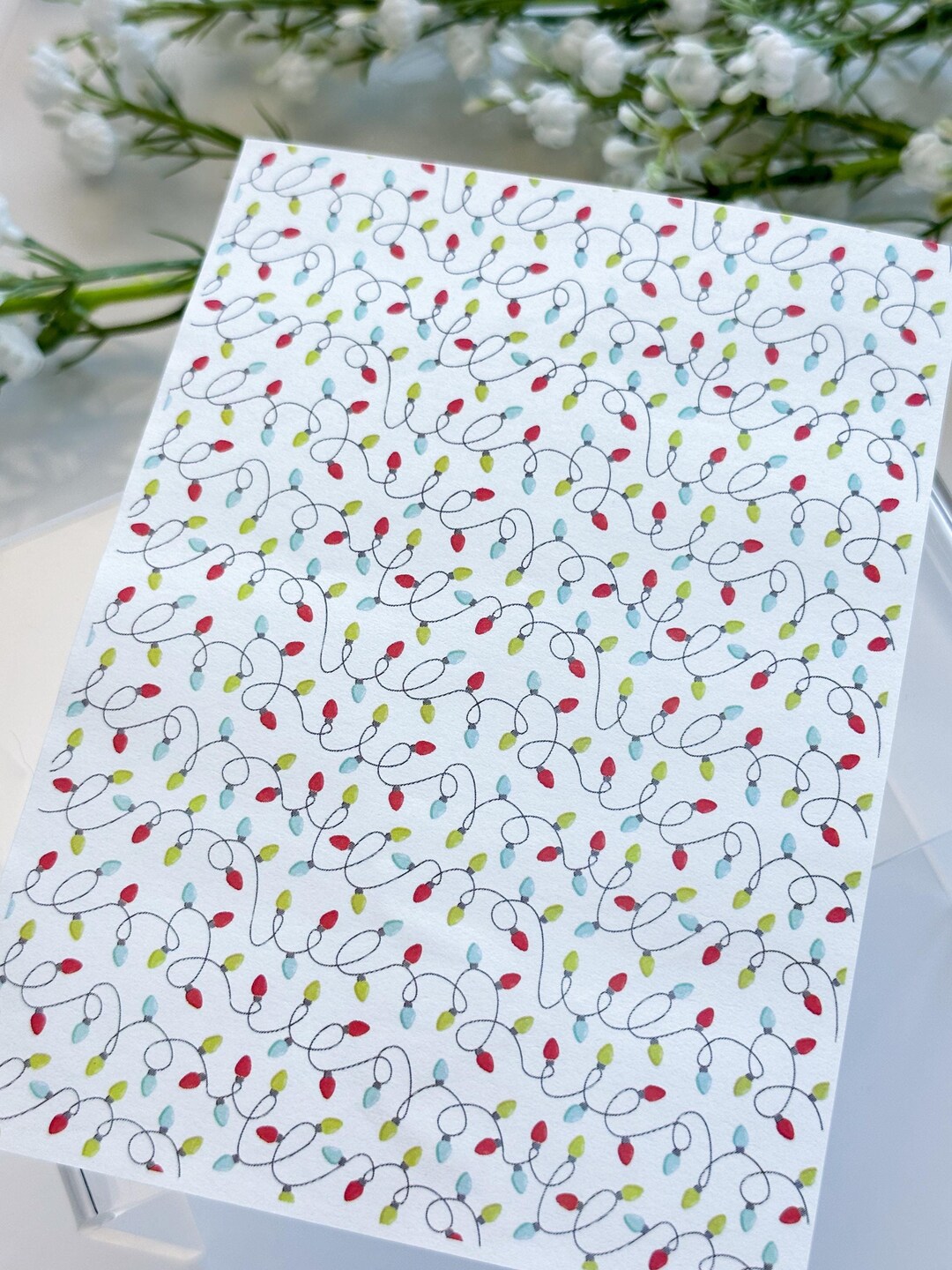 Christmas Lights Transfer Paper Sheet 432 | Water Soluble Paper Sheets ...