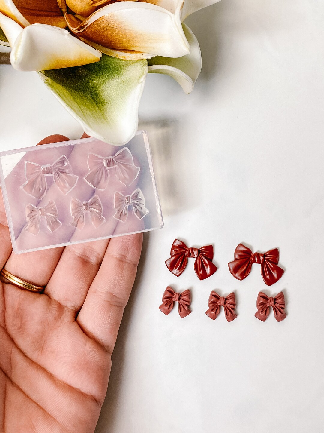 Bow Micro Silicone Mold for Polymer Clay | Resin Jewellery Making ...
