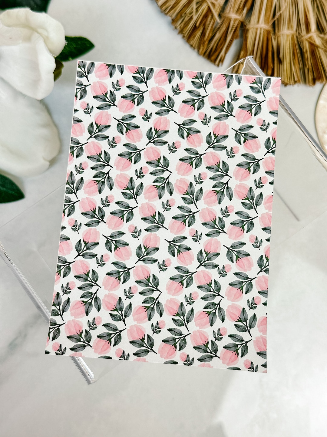 Transfer Paper Sheet 86 Pink Tulips | Water Soluble Paper Sheets ...