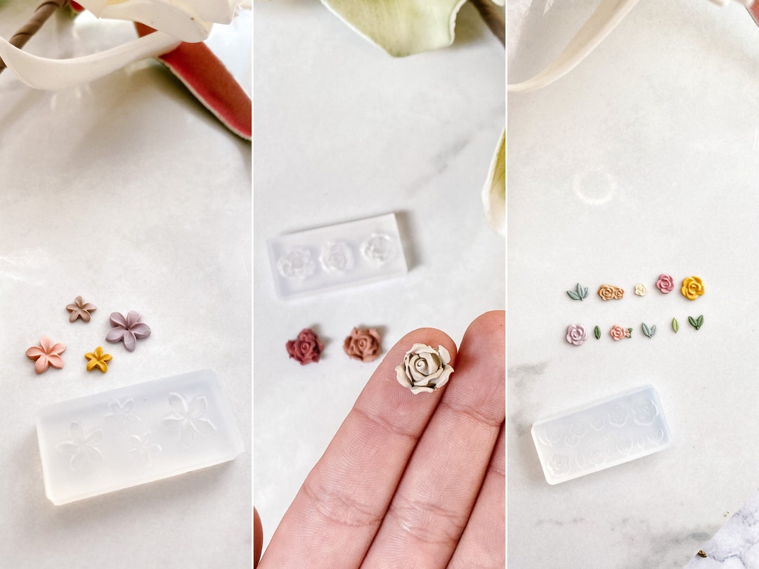 Set of Three #2 Micro Floral Molds | Polymer Clay Jewelry Making ...