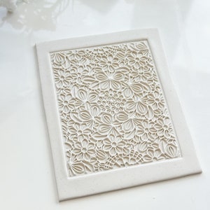 Field of Flowers Rubber Texture Mat for Polymer Clay | Embossing Clay ...