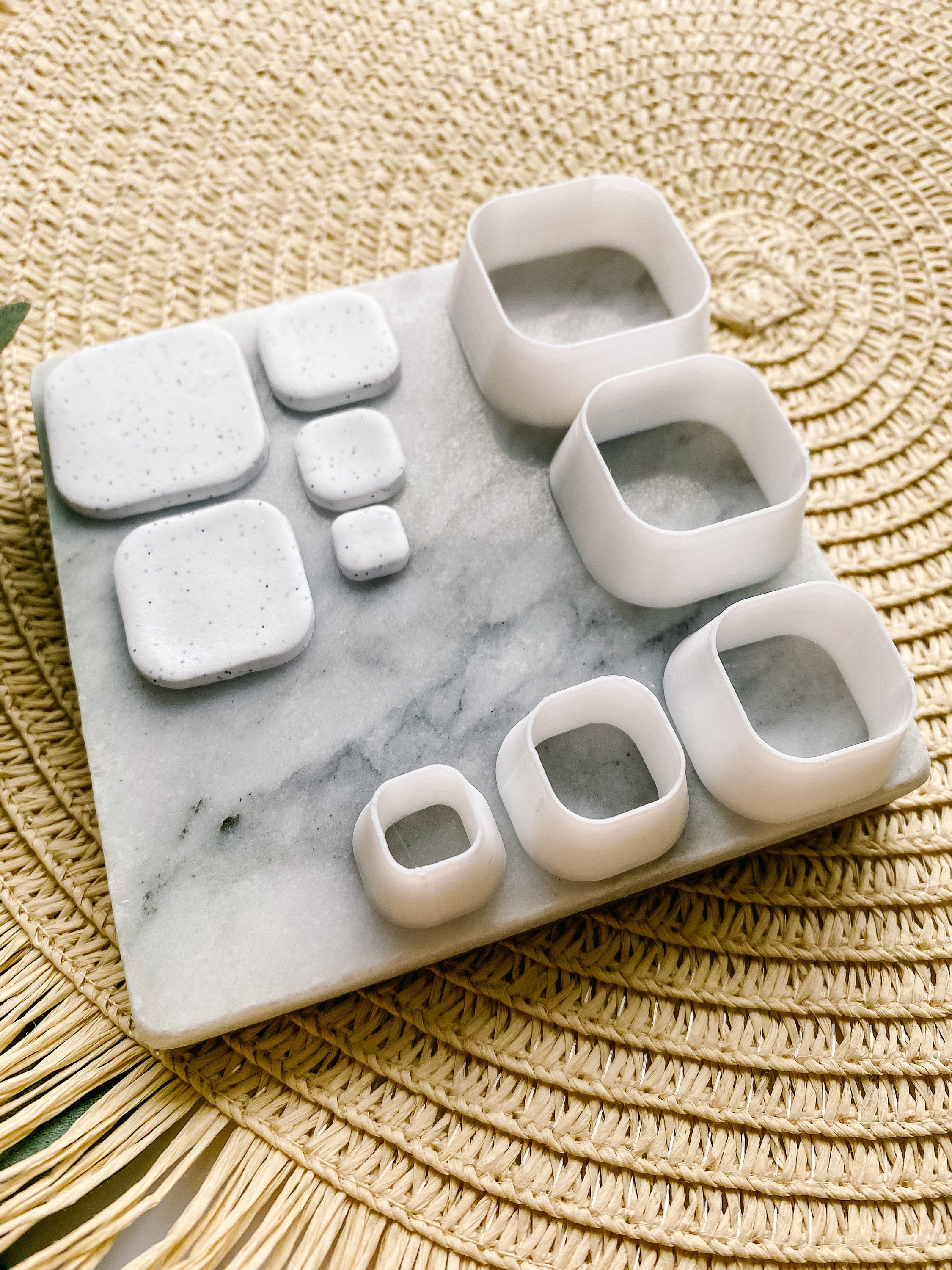 Square Shape With Rounded Corners Polymer Clay Cutters / - Etsy