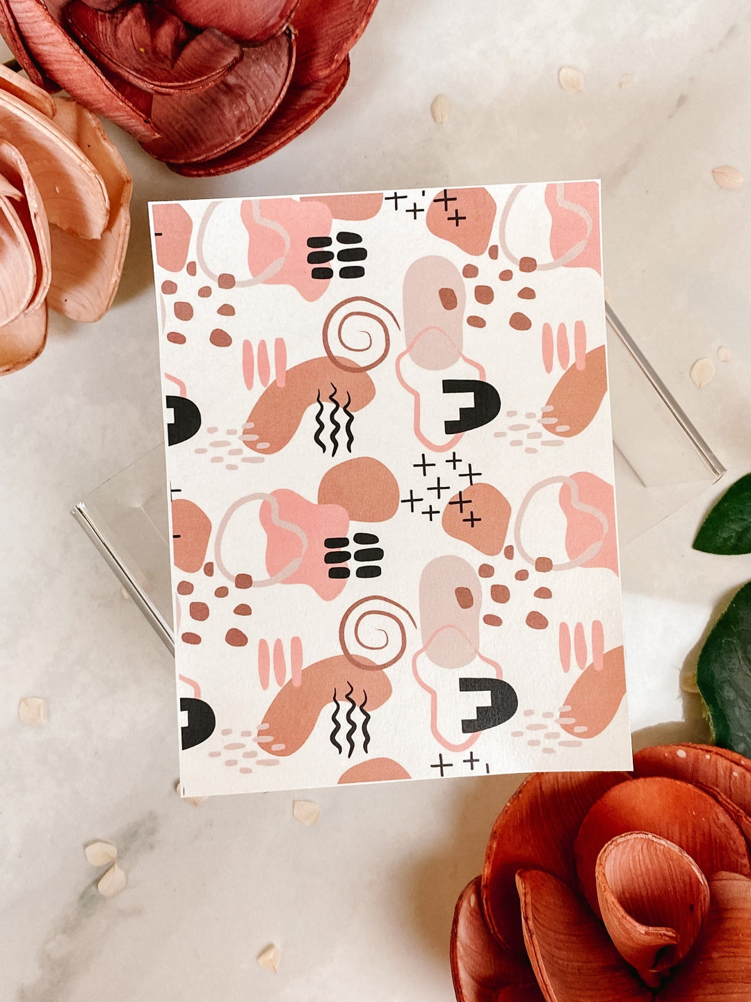 Transfer Paper Sheet 33 Abstract Shapes Water Soluble Paper Sheets Boho ...