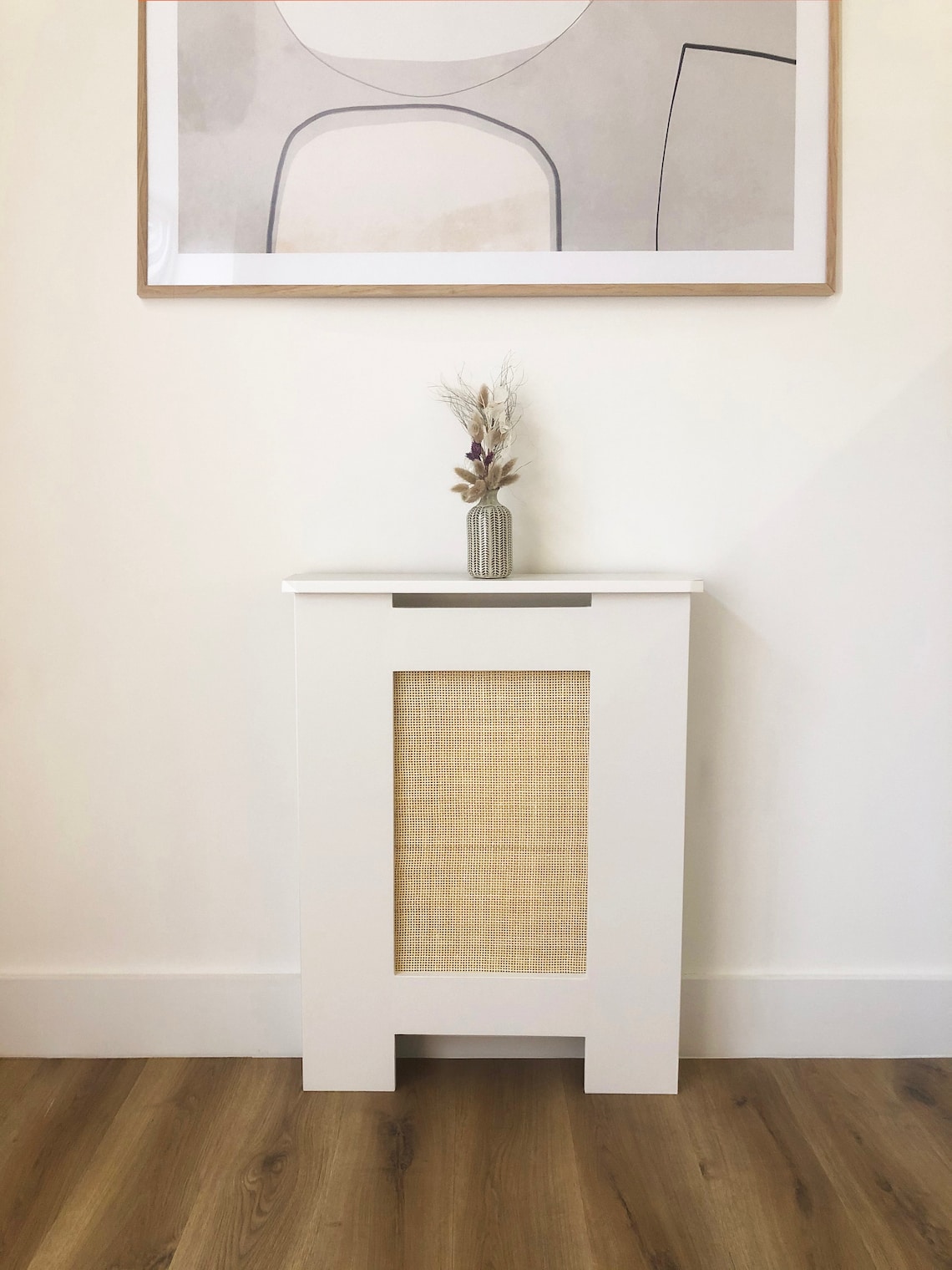 Small White Rattan Radiator Cover - Etsy UK