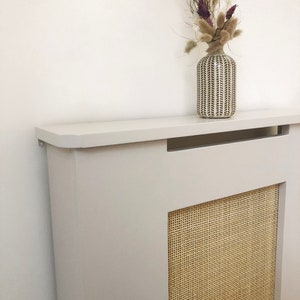 Small White Rattan Radiator Cover - Etsy UK