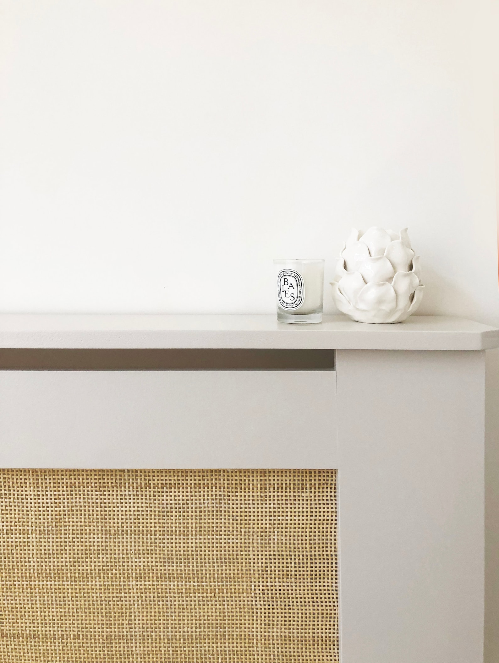 Medium White Rattan Radiator Cover - Etsy UK