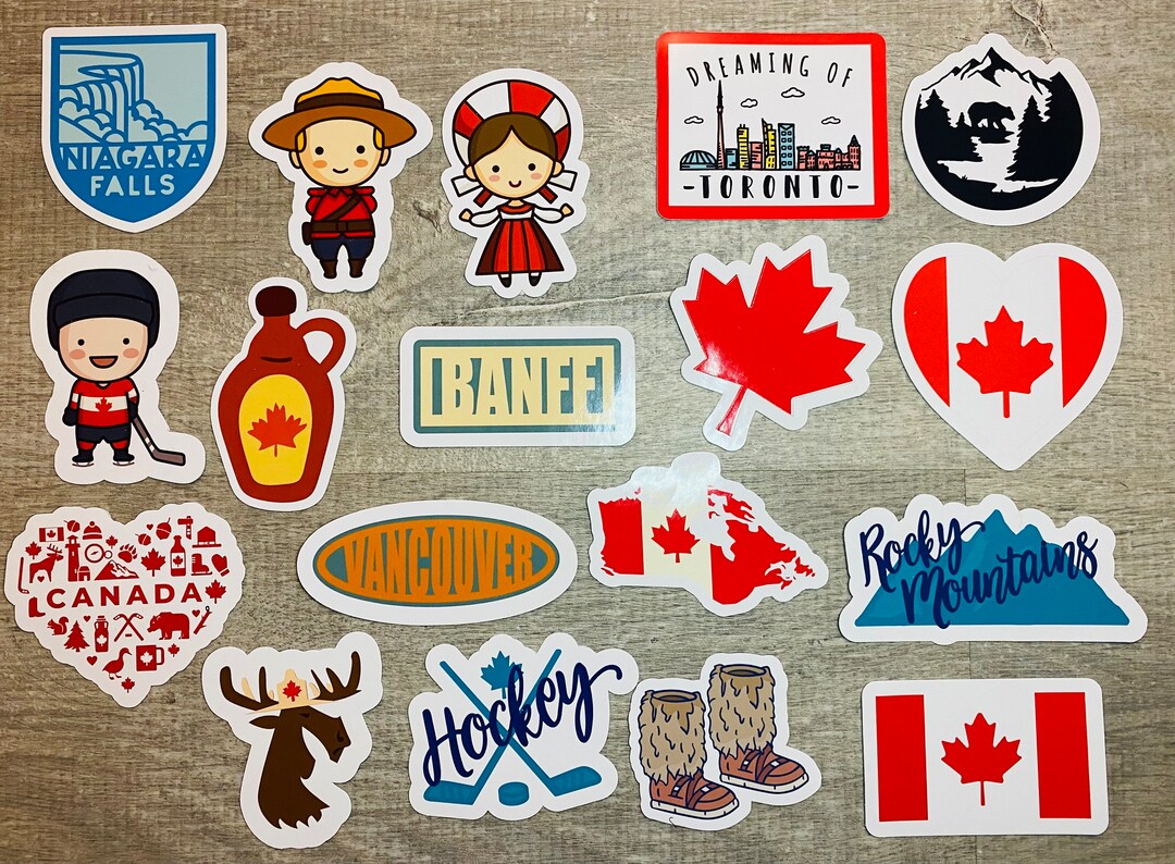 Canadian Pride Stickers, Glossy Vinyl Decal Pack - Etsy